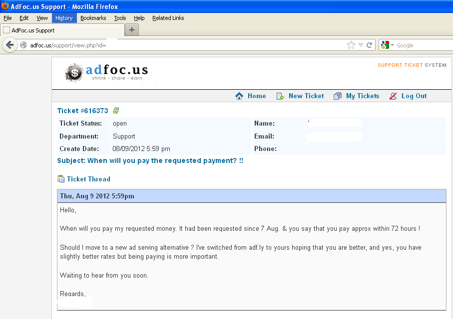 adfoc.us is scam "confirmed with personal evidence"