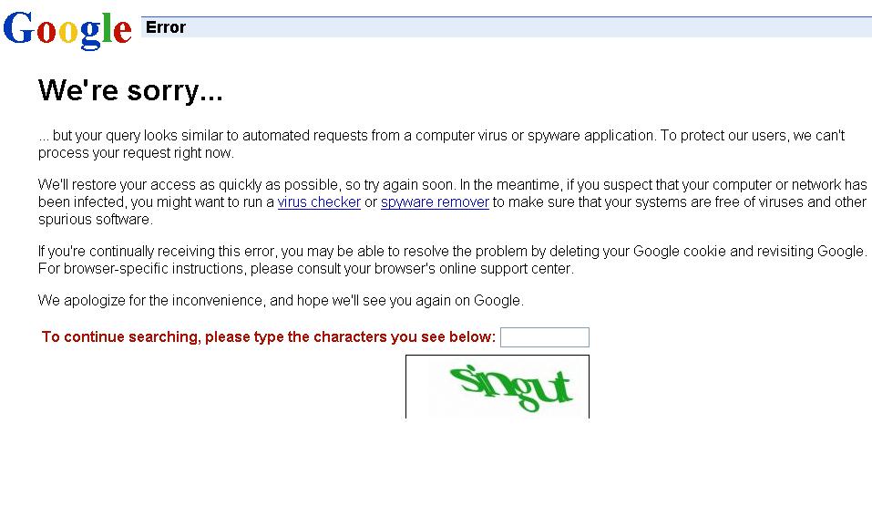 Google 403 Forbidden Error, how to avoid?