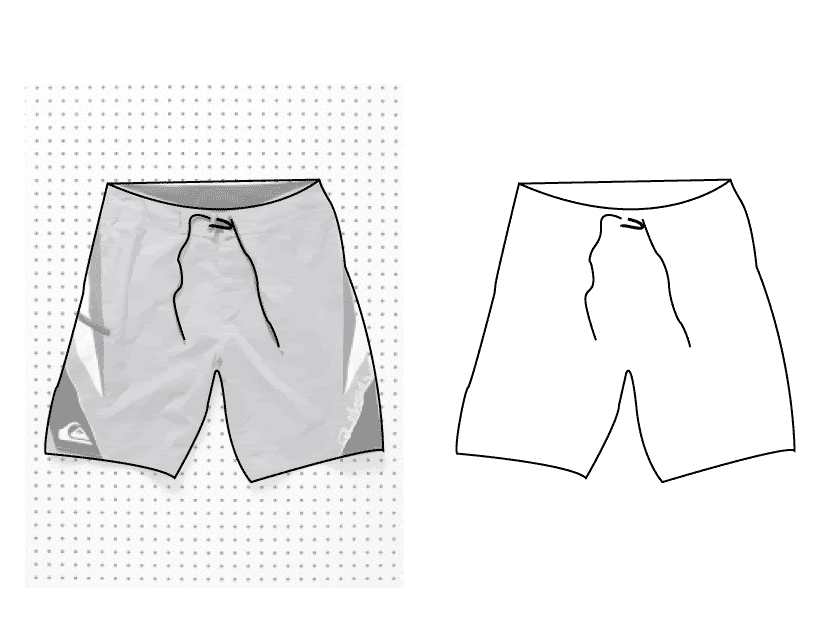 $10 Vector Boardshorts template