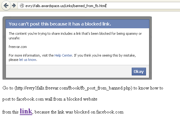 Possible work around for blocked content websites