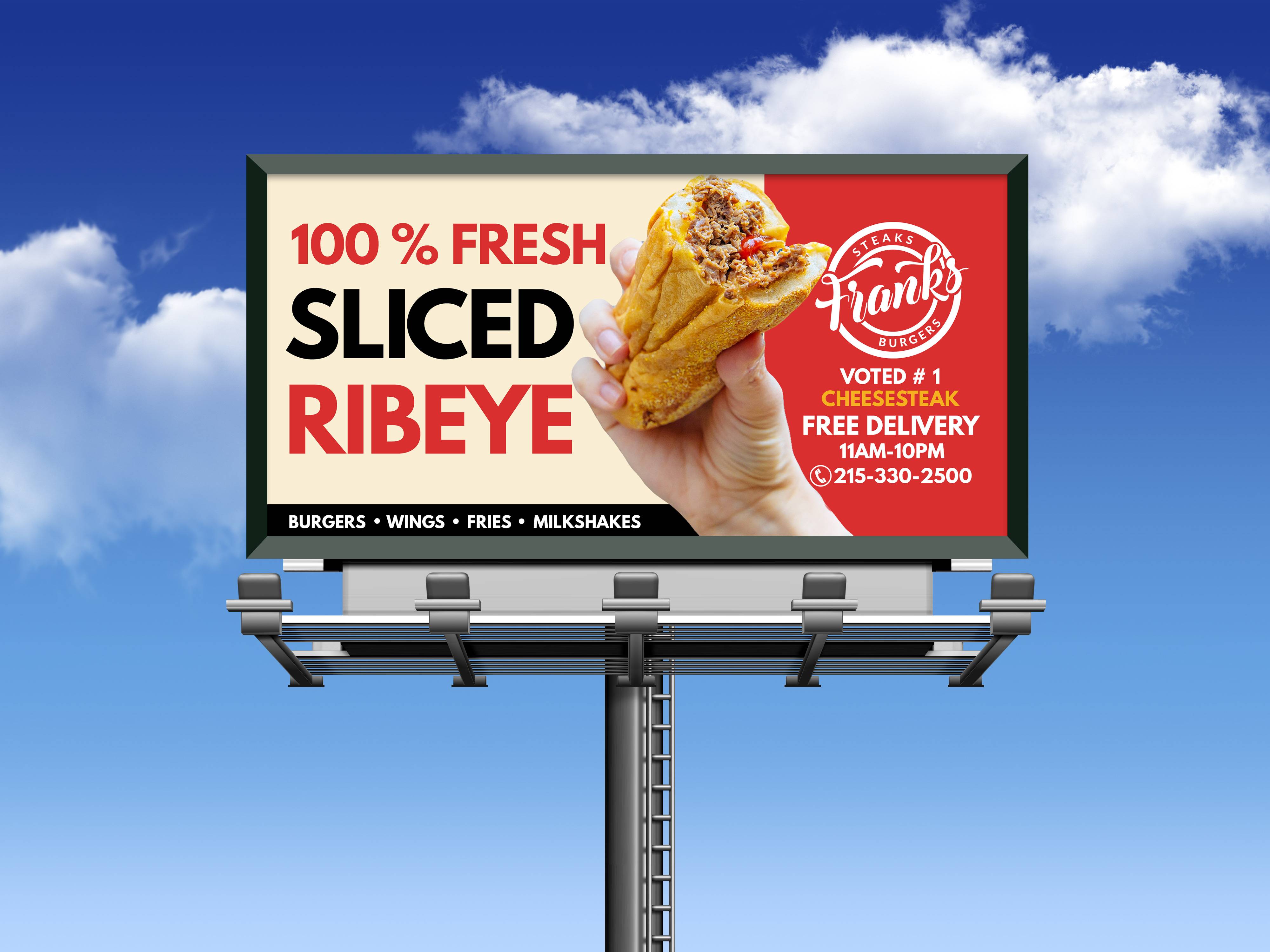 Contest - $100 Restaurant Billboard Design Contest - 72 hours